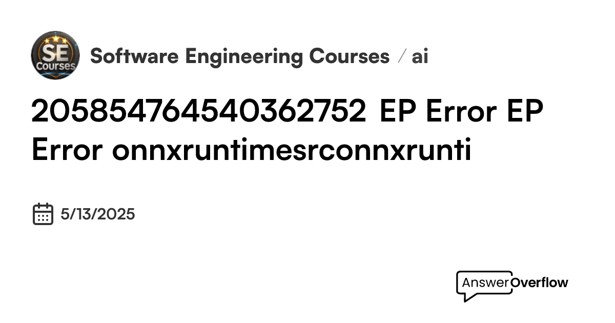 @Dr. Furkan Gözükara *************** EP Error *************** EP Error /onnxruntime_src ...