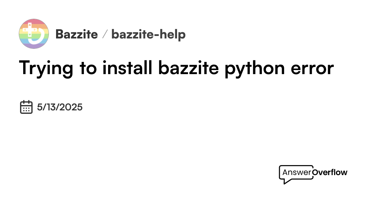 Trying to install bazzite, python error - Bazzite