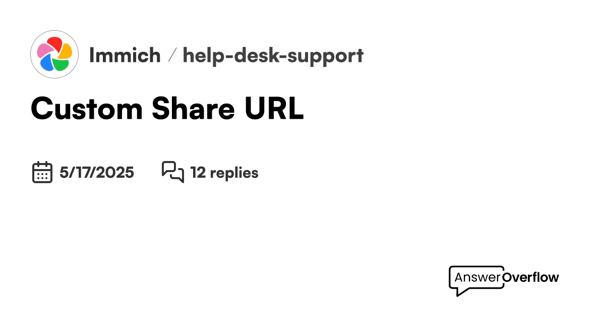 Custom Share URL - Immich