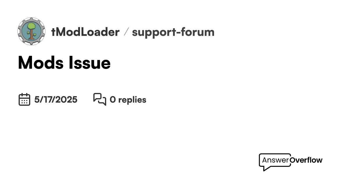 Mods Issue - tModLoader