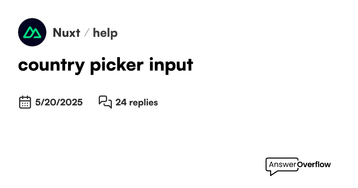 country picker input - Nuxt
