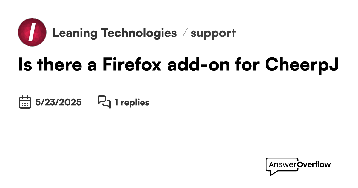Is there a Firefox add-on for CheerpJ? - Leaning Technologies