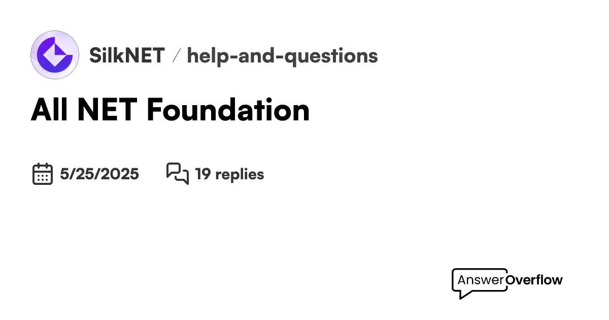 All .NET Foundation - Silk.NET