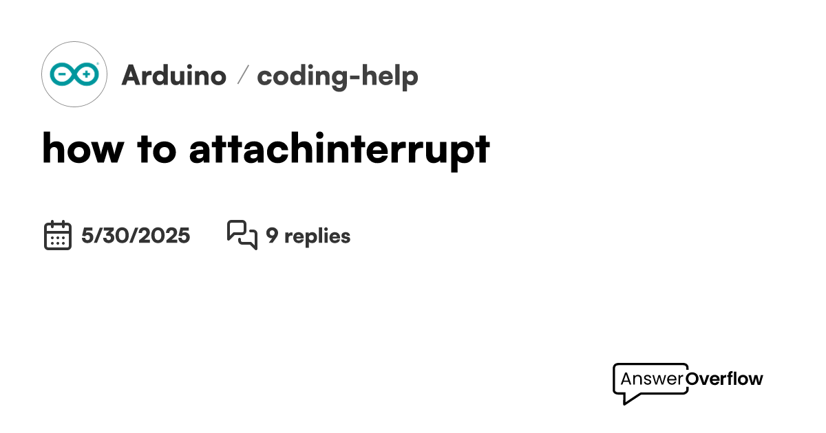 how to attachinterrupt() - Arduino