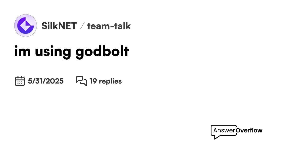 i'm using godbolt - Silk.NET