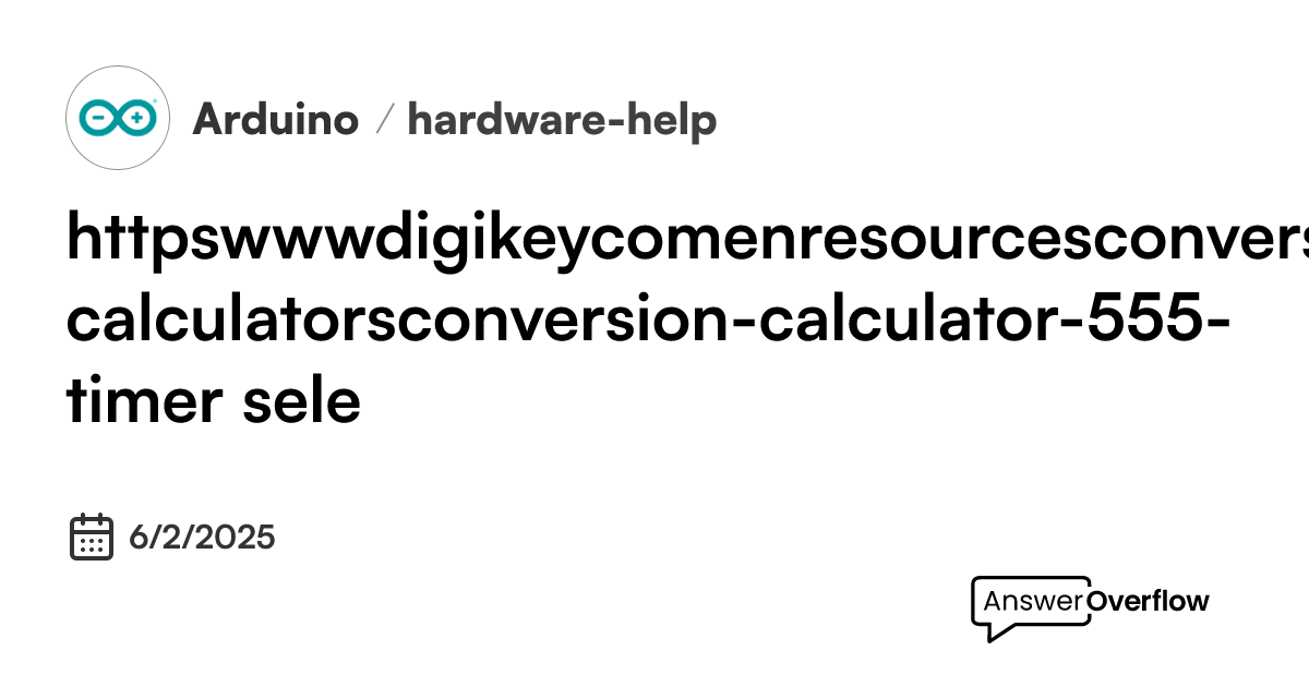 , select Astable and find some values that give you 100kHz or so - Arduino
