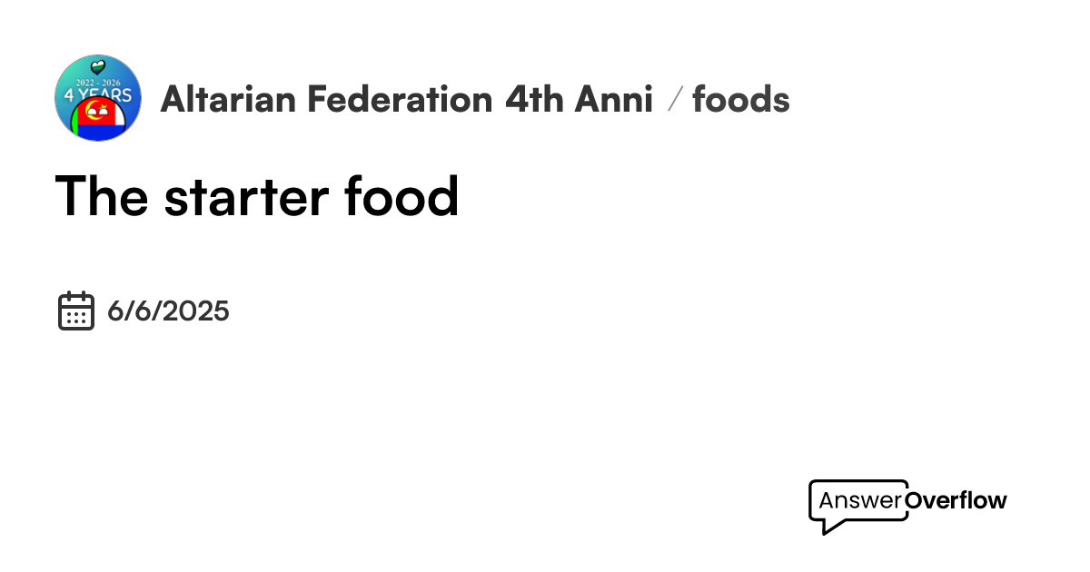 The starter food - Countryballs Universe Union