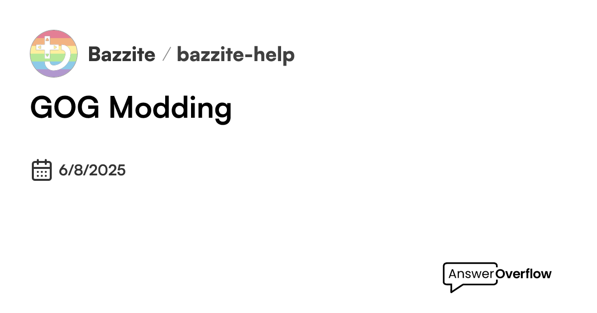 GOG Modding - Universal Blue