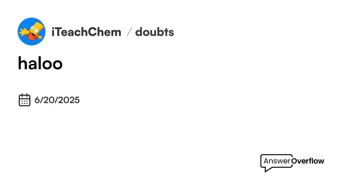 haloo - iTeachChem