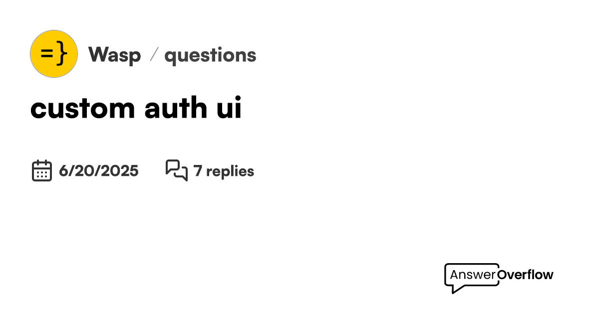 custom auth ui - Wasp