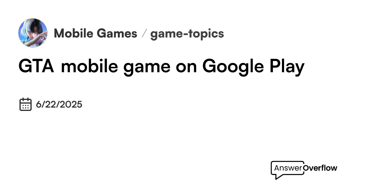 GTA mobile game on Google Play - Mobile Games
