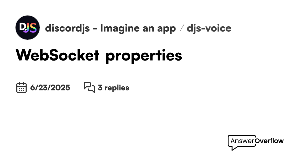 WebSocket properties - discord.js - Imagine an app