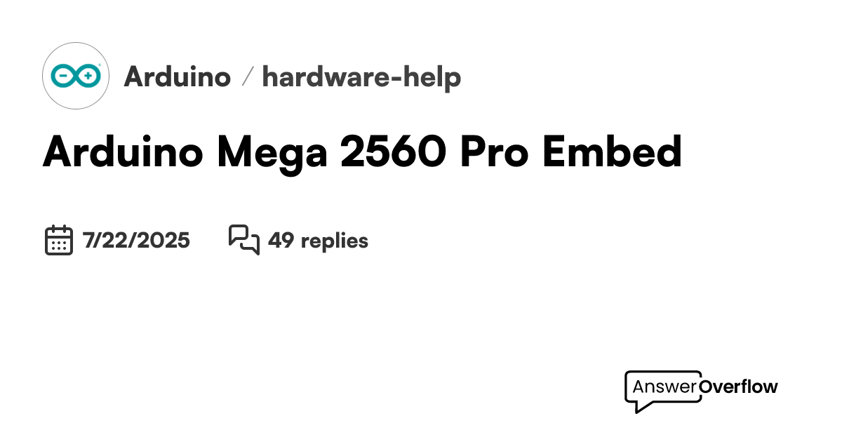 Arduino Mega 2560 Pro (Embed) - Arduino