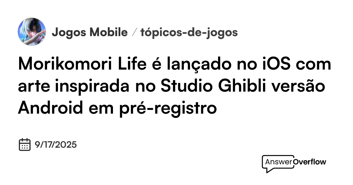 Morikomori Life é lançado no iOS com arte inspirada no Studio Ghibli ...