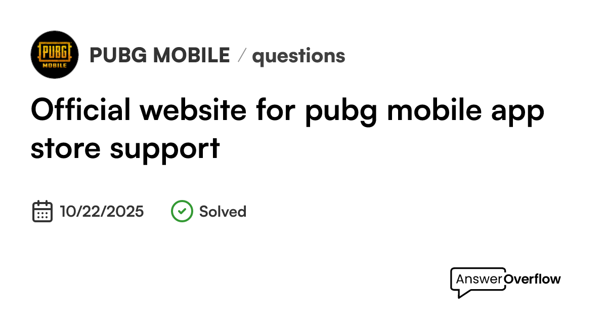 Official website for pubg mobile app store support - PUBG MOBILE