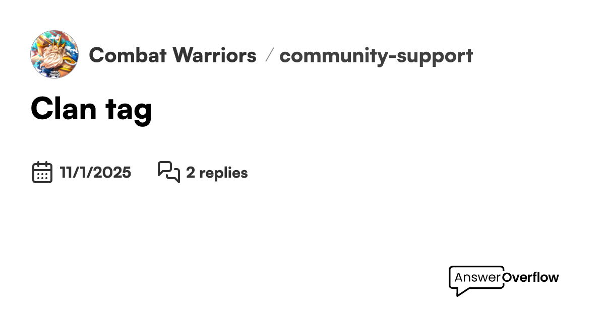 Clan tag - Combat Warriors