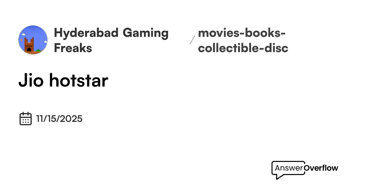 Jio hotstar - Hyderabad Gaming Freaks!🎮🇮🇳