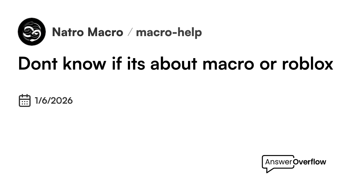 Don't know if it's about macro or roblox - Natro Macro