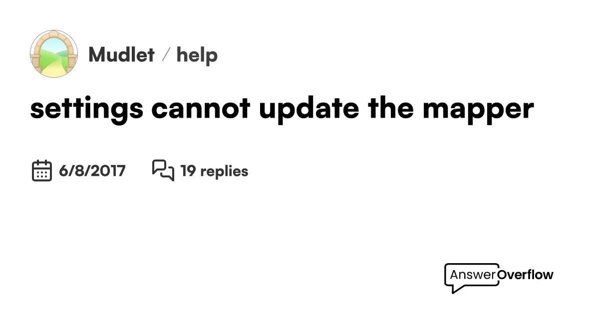 settings cannot update the mapper - Mudlet