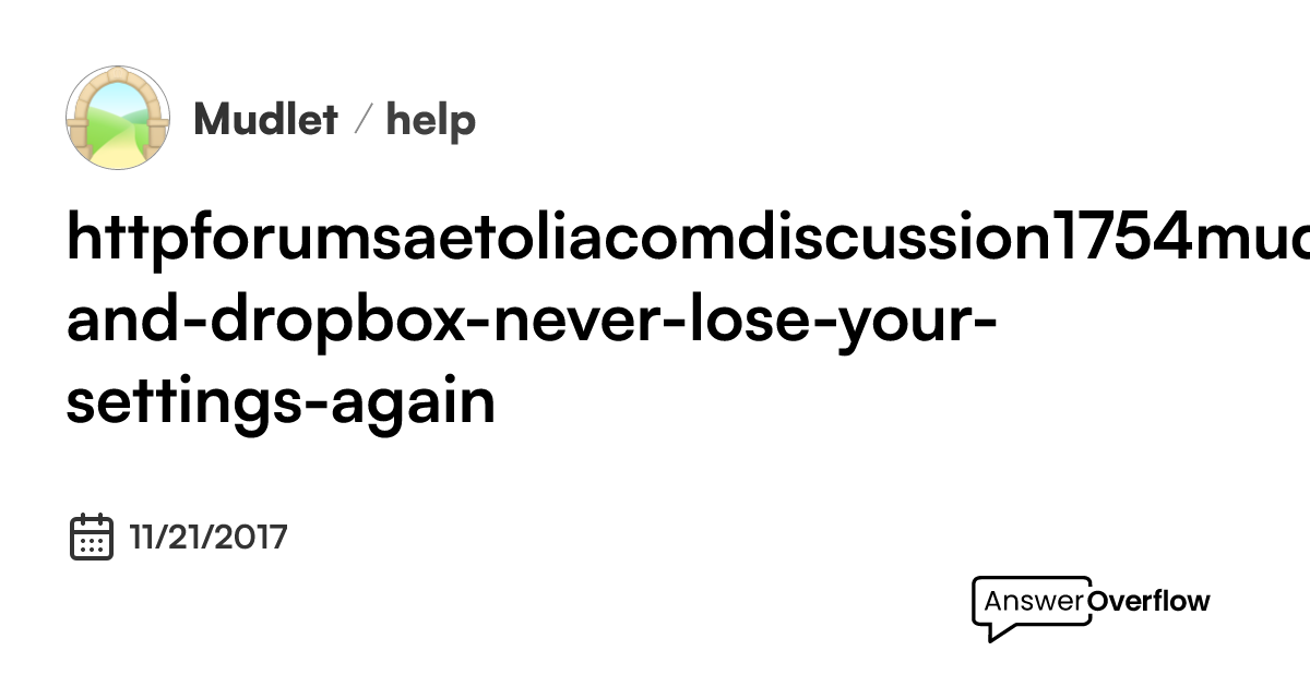 http://forums.aetolia.com/discussion/1754/mudlet-and-dropbox-never-lose ...