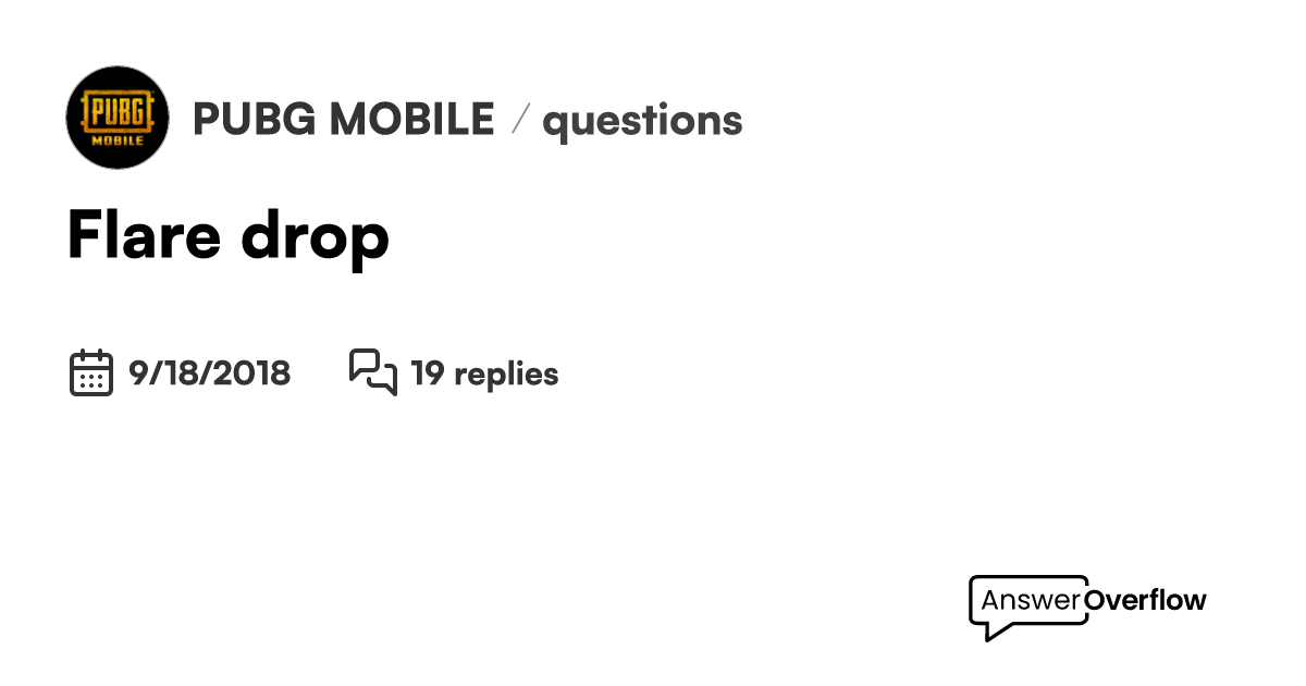 Flare drop - PUBG MOBILE
