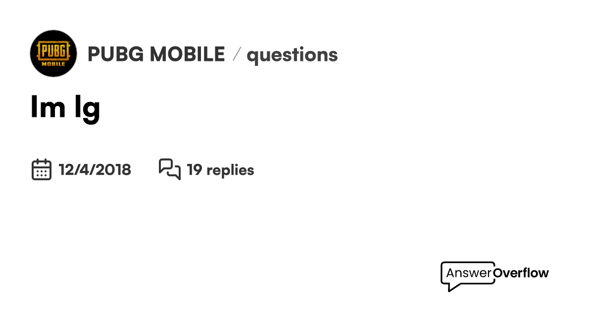 Im lg - PUBG MOBILE