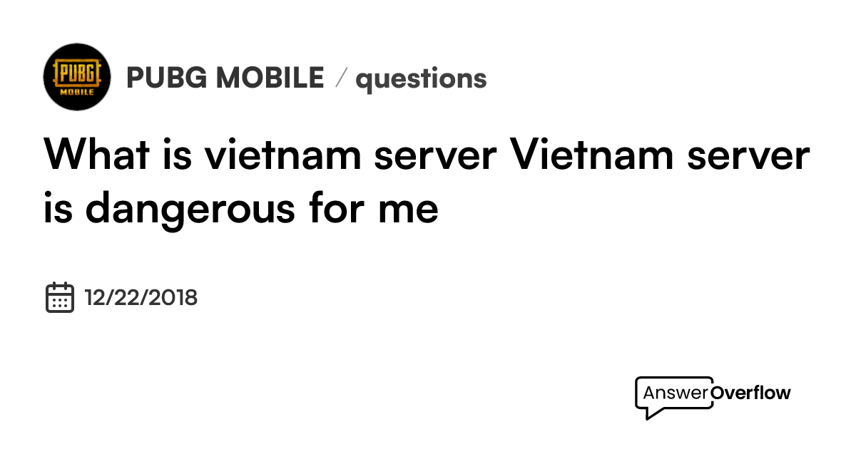 What is vietnam server Vietnam server is dangerous for me - PUBG MOBILE