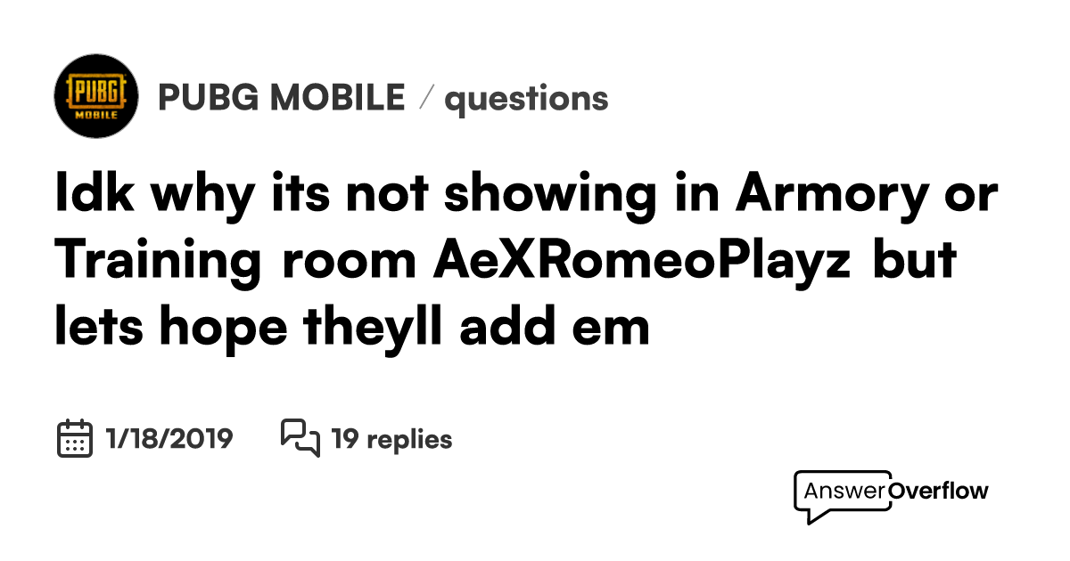 Idk why it's not showing in Armory or Training room, @AeXRomeoPlayz but let's hope they'll add ...