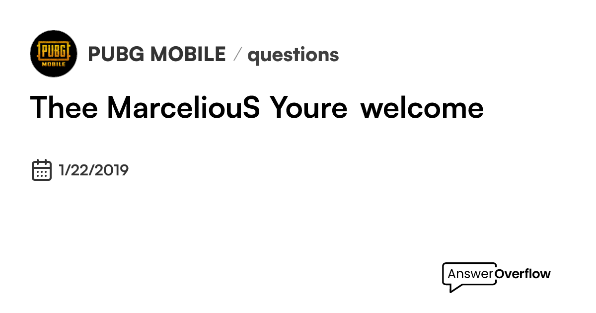@Thee MarceliouS You're welcome. - PUBG MOBILE