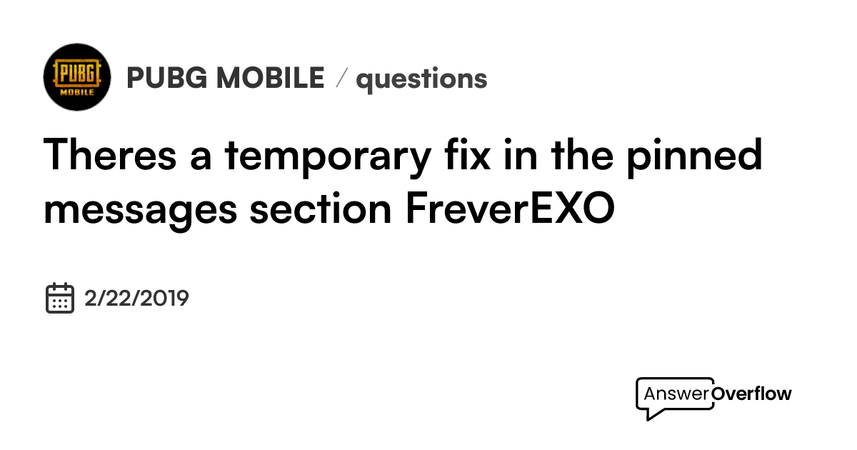 There's a temporary fix in the pinned messages section, @FreverEXO ...