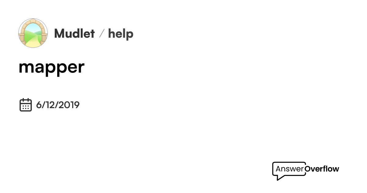 !mapper - Mudlet