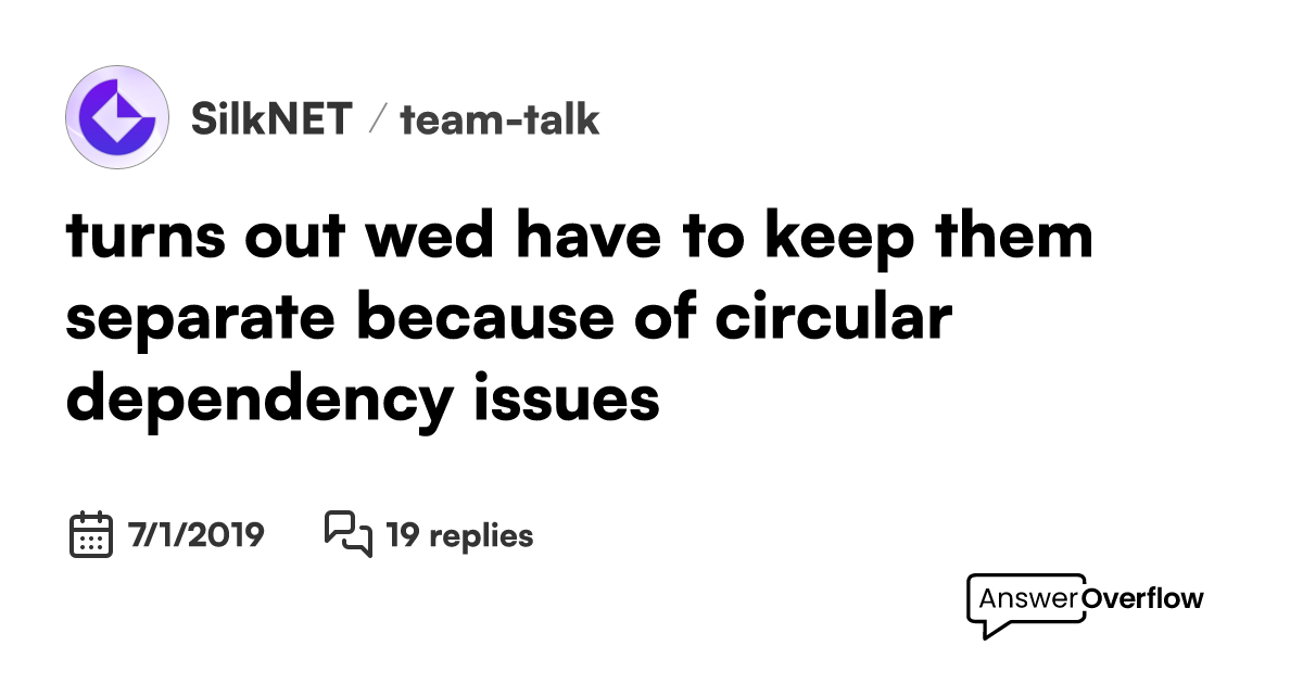 turns out we'd have to keep them separate because of circular dependency issues - Silk.NET