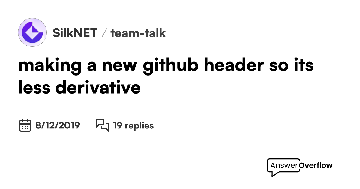 making a new github header so it's less derivative - Silk.NET