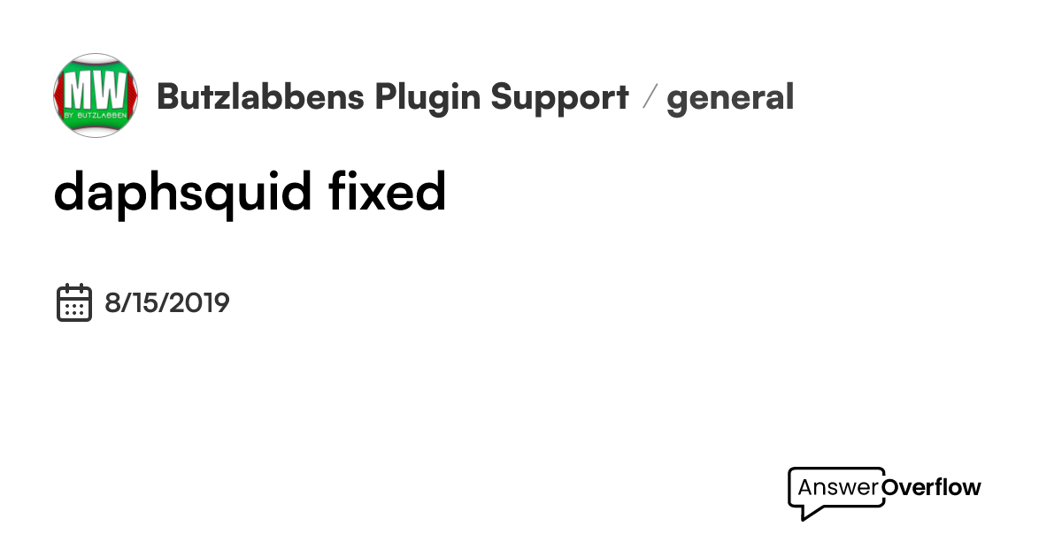 @daphsquid fixed - Butzlabben's Plugin Support