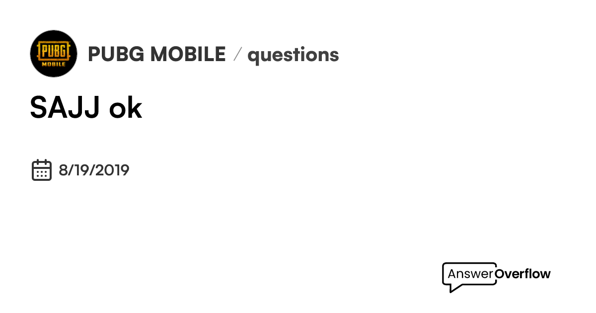 @SAJJ ok - PUBG MOBILE