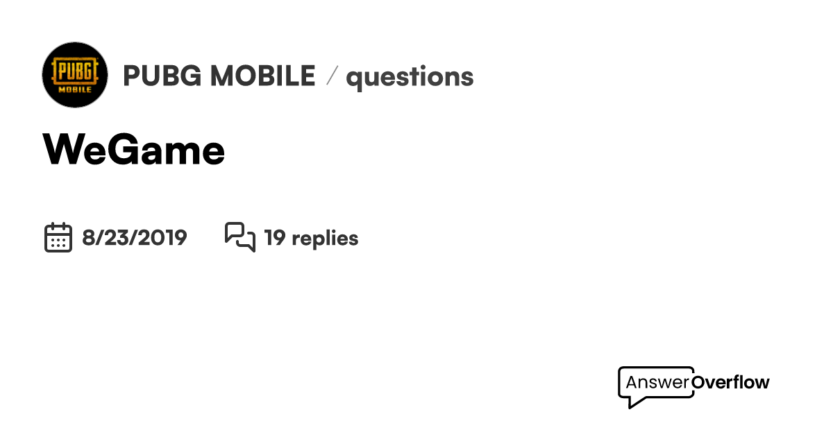 WeGame* - PUBG MOBILE