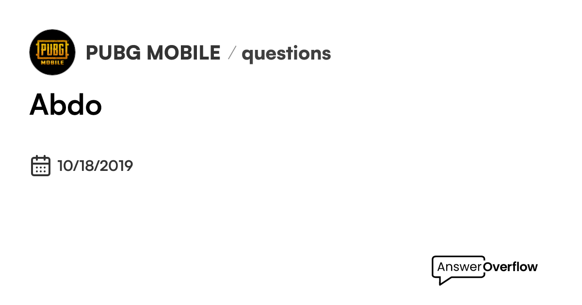@Abdo: - PUBG MOBILE