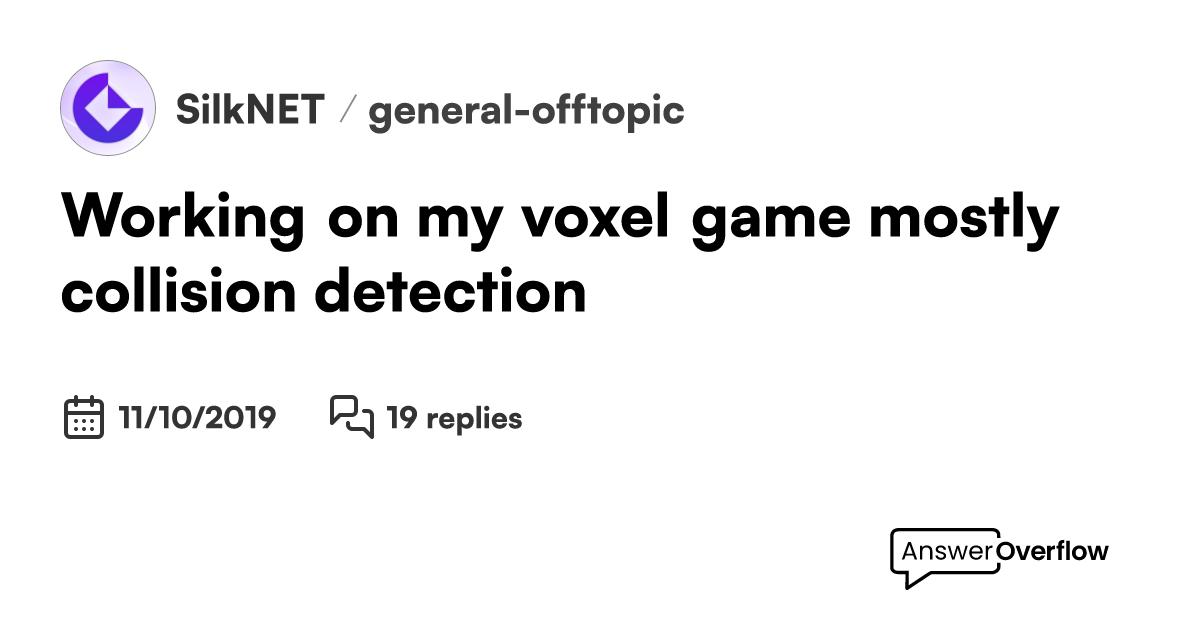 Working on my voxel game, mostly collision detection. - Silk.NET