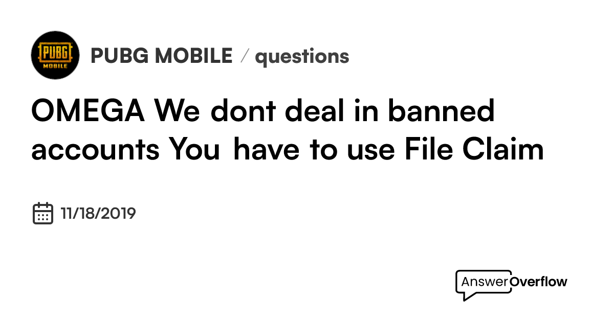 @OMEGA We don't deal in banned accounts. You have to use File Claim ...