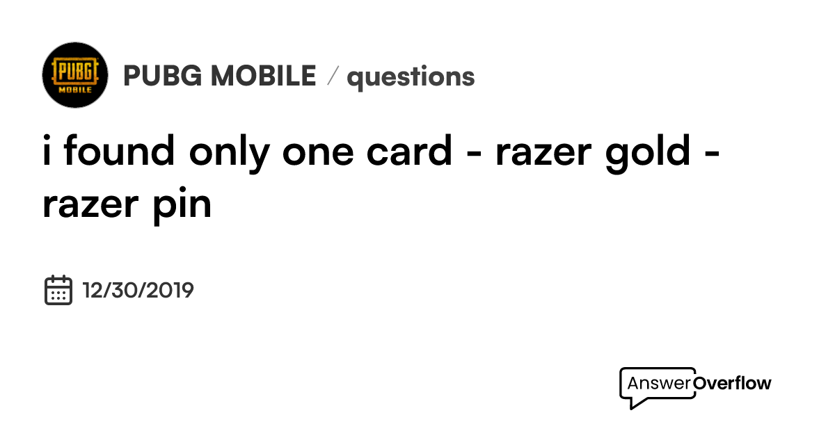i found only "one card - razer gold - razer pin" - PUBG MOBILE