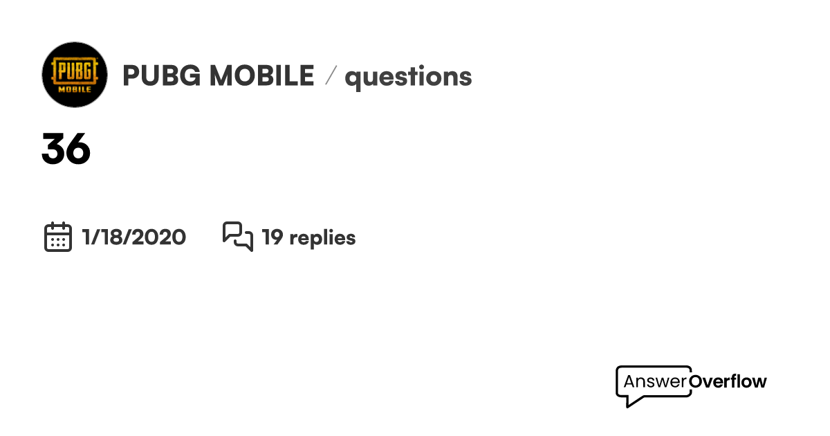 @36: - PUBG MOBILE