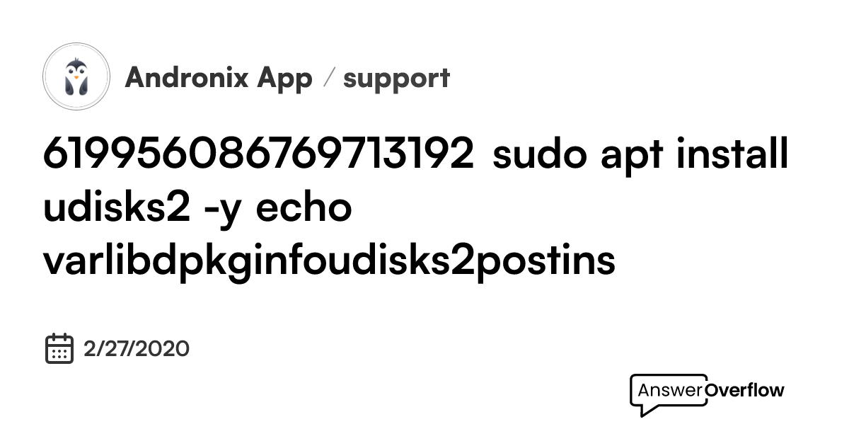 @maher3222 ```sudo apt install udisks2 -y echo "" > /var/lib/dpkg/info/udisks2.postinst sudo ...