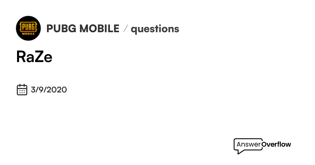 @RaZe: - PUBG MOBILE