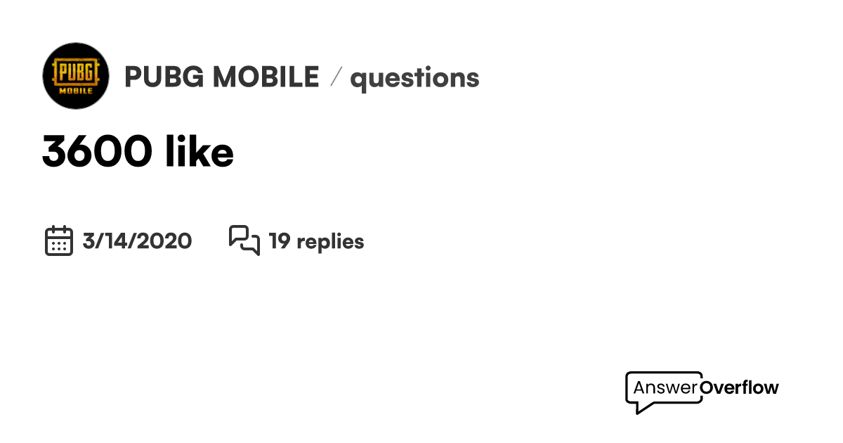 3600 like - PUBG MOBILE