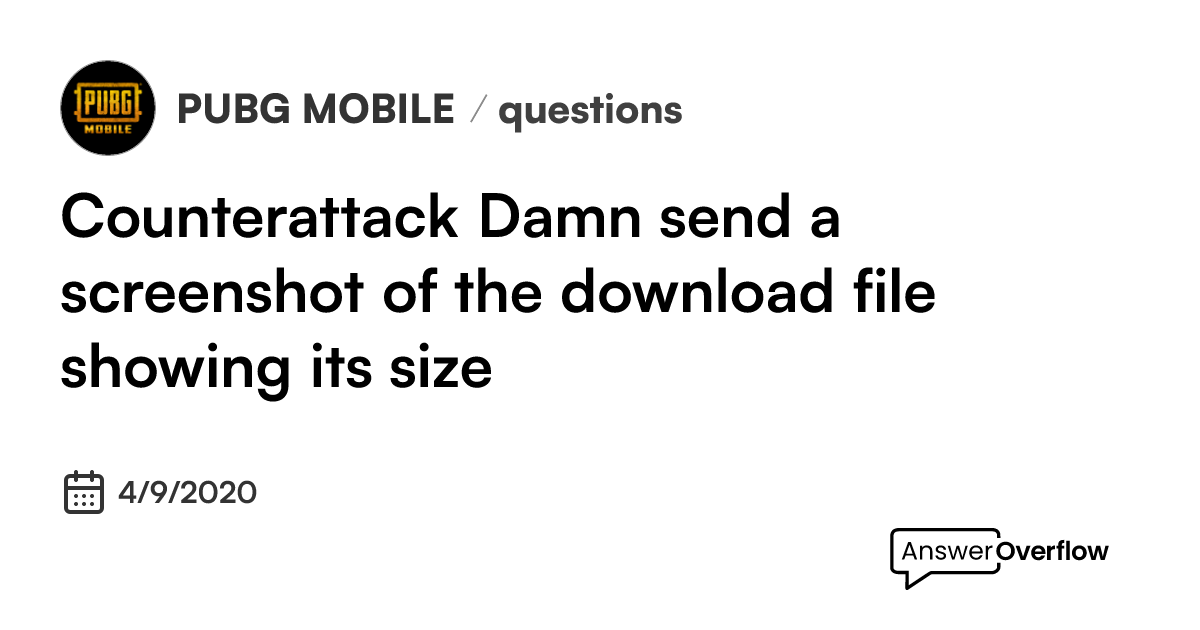 @Counterattack Damn send a screenshot of the download file showing its ...