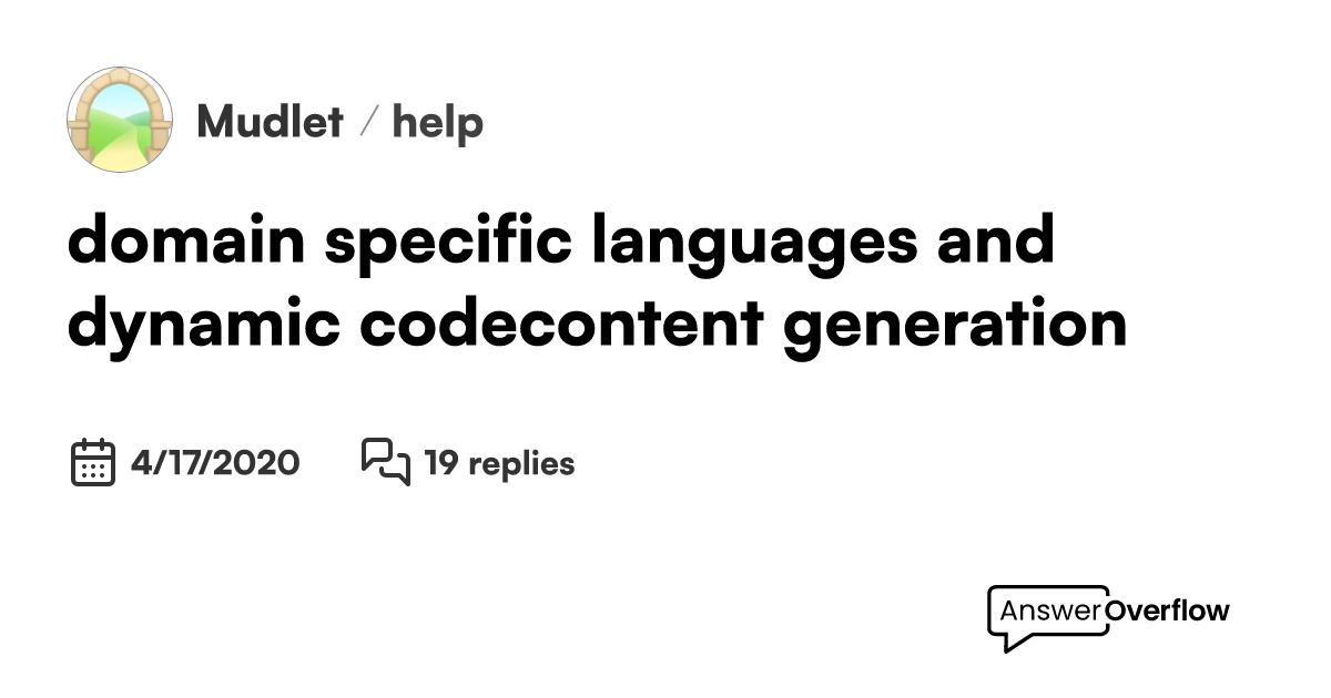 domain specific languages and dynamic code/content generation - Mudlet