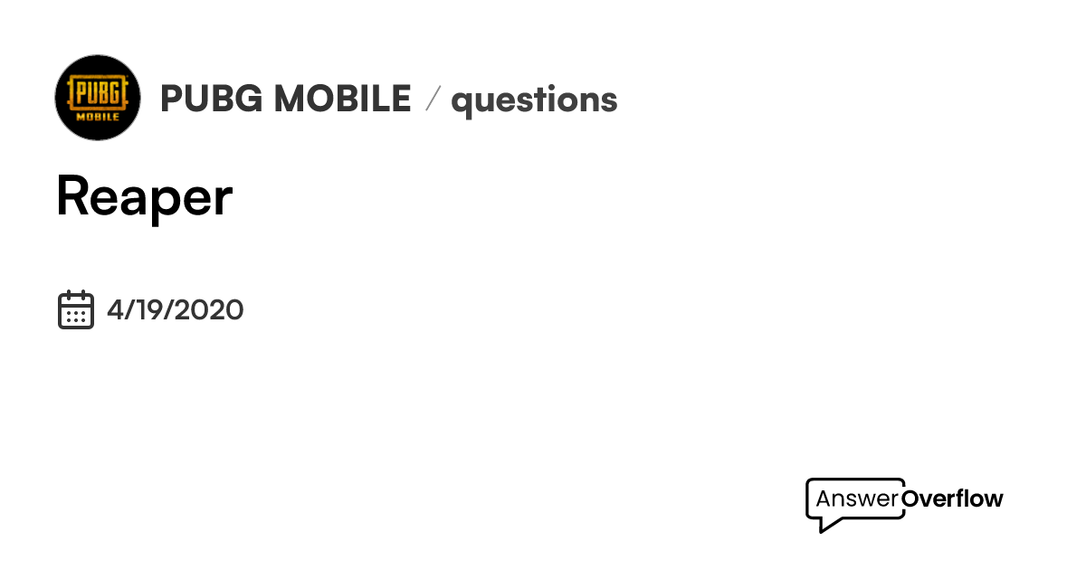 @°Reaper°: - PUBG MOBILE