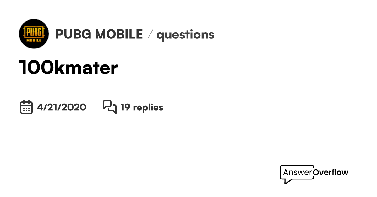 100k@mater - PUBG MOBILE