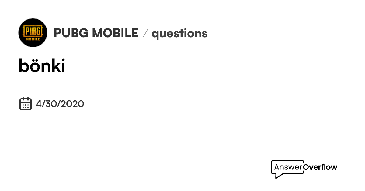 @bönki: - PUBG MOBILE