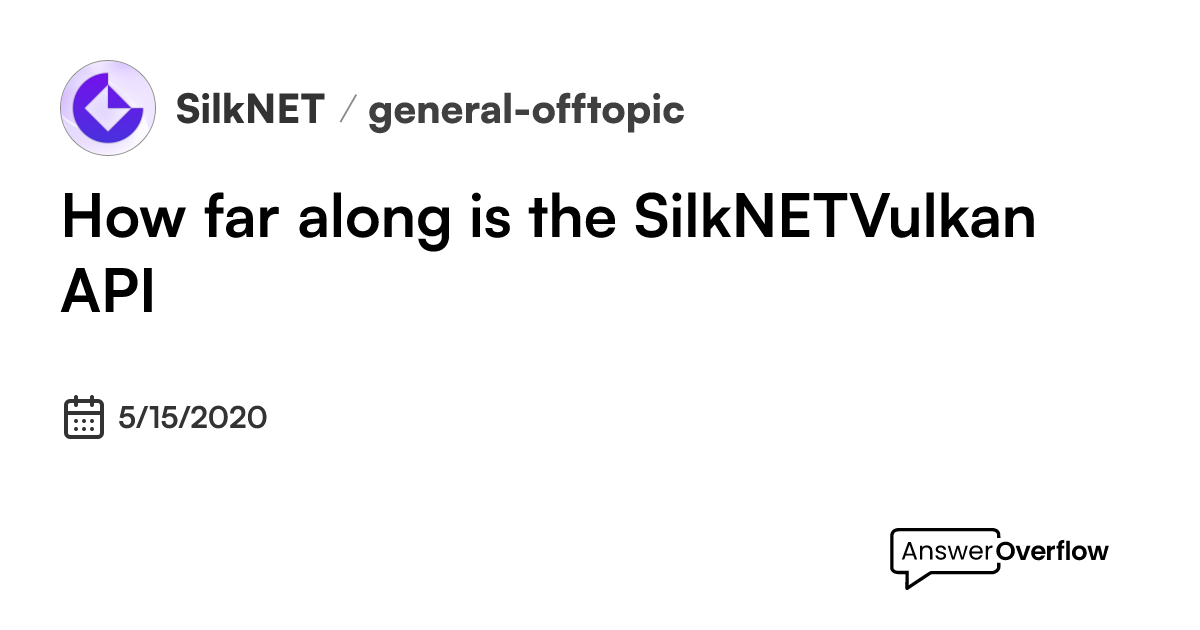 How far along is the Silk.NET.Vulkan API? - Silk.NET